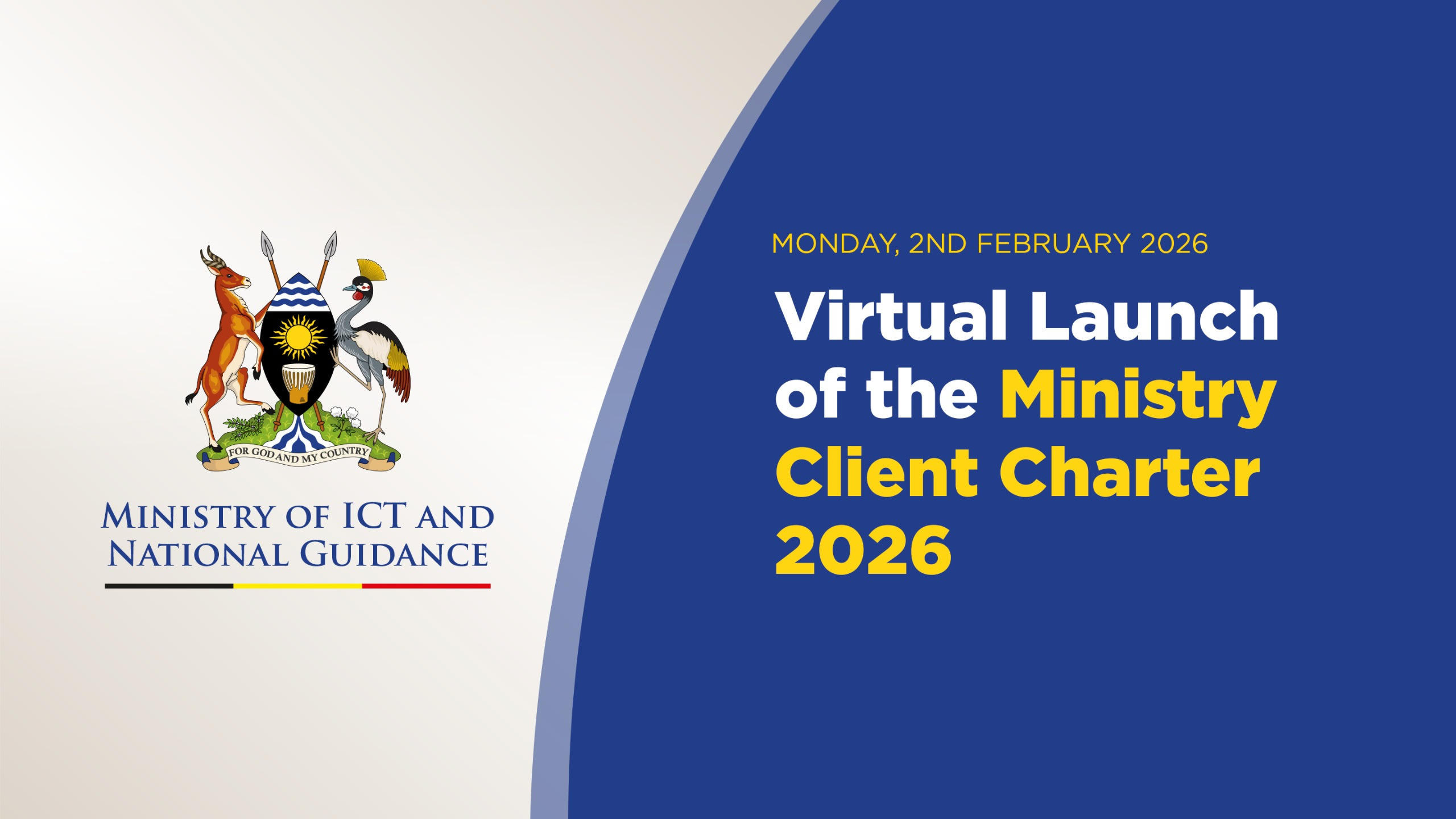 Client Charter - Virtual Launch | Ministry of ICT and National Guidance